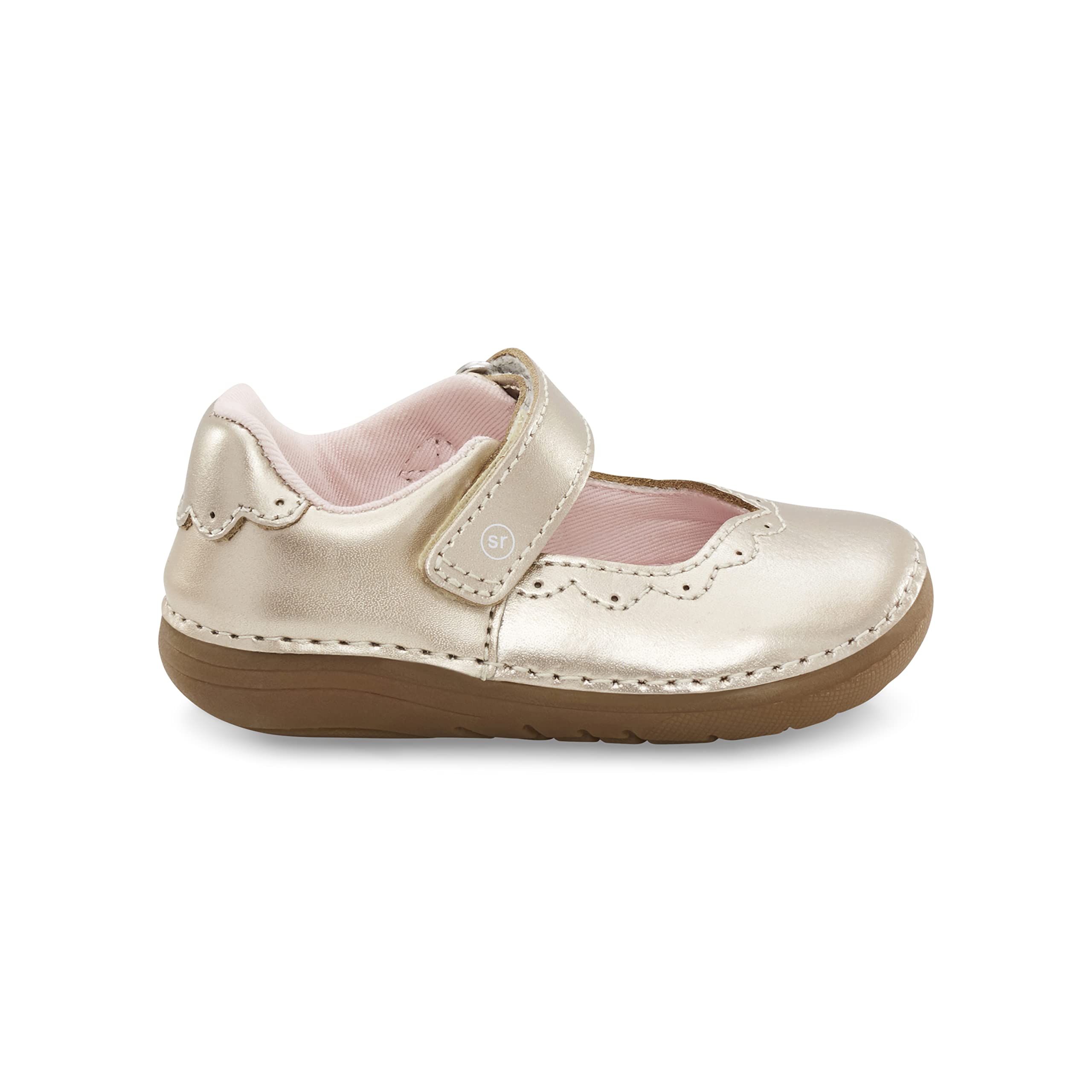 Stride Rite Baby Girls SM Ginny Dress Shoe, Champagne, 4.5 Wide Infant