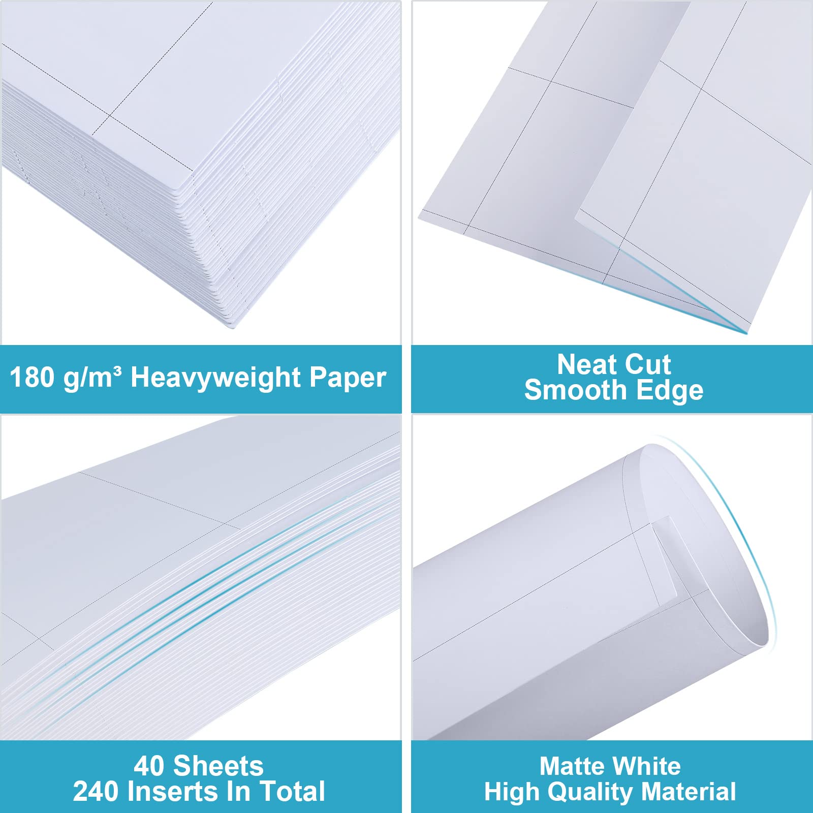 MaxGear Name Badge, Name Badges Inserts Name Badge Labels, Printable Name Tags, Name Tag Inserts, Insert Badge Refill 240 Badge Inserts, Printable Inserts and Badge Holders, 3 x 4 Inch (5392), White