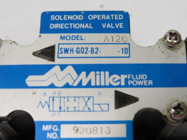 Miller SWH-G02-B2-A120-10 Directional Valve 120/110 Vac 16.8 Gpm 4500PSI