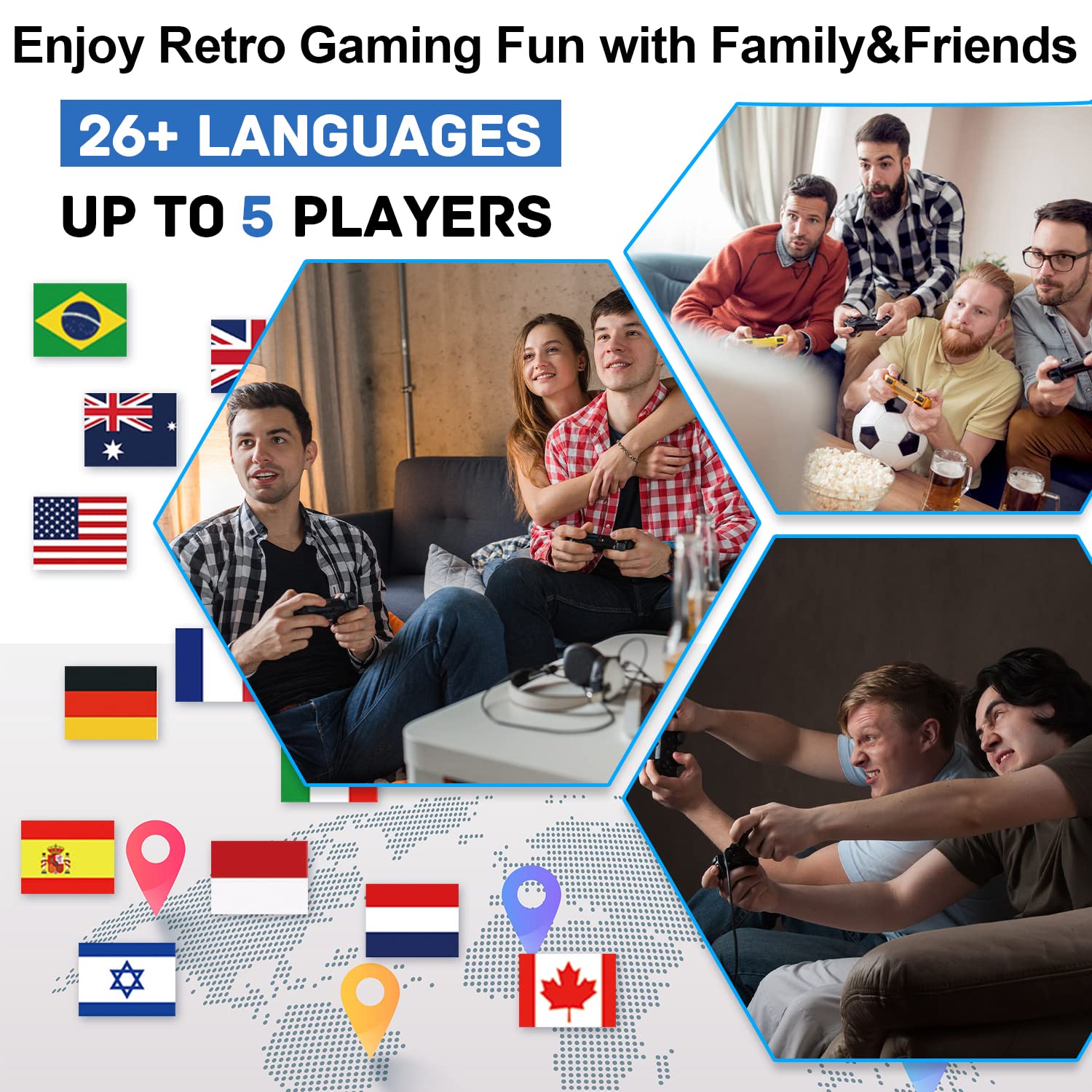 Retro Game Console Super Console X2 with 100,000+Games,Video Game Console with EmuElec 4.5&Android TV 9.0 System,Plug&Play 4K HD Emulator Console Compatible with Most Emulators,2.4+5G,BT 5.0 (256GB)