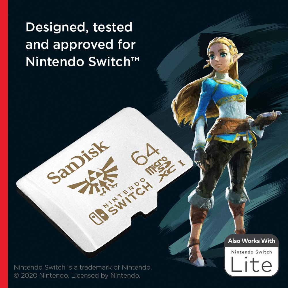 SanDisk 128GB microSDXC-Card, Licensed for Nintendo-Switch - SDSQXAO-128G-GNCZN & 64GB microSDXC-Card, Licensed for Nintendo-Switch - SDSQXAT-064G-GNCZN