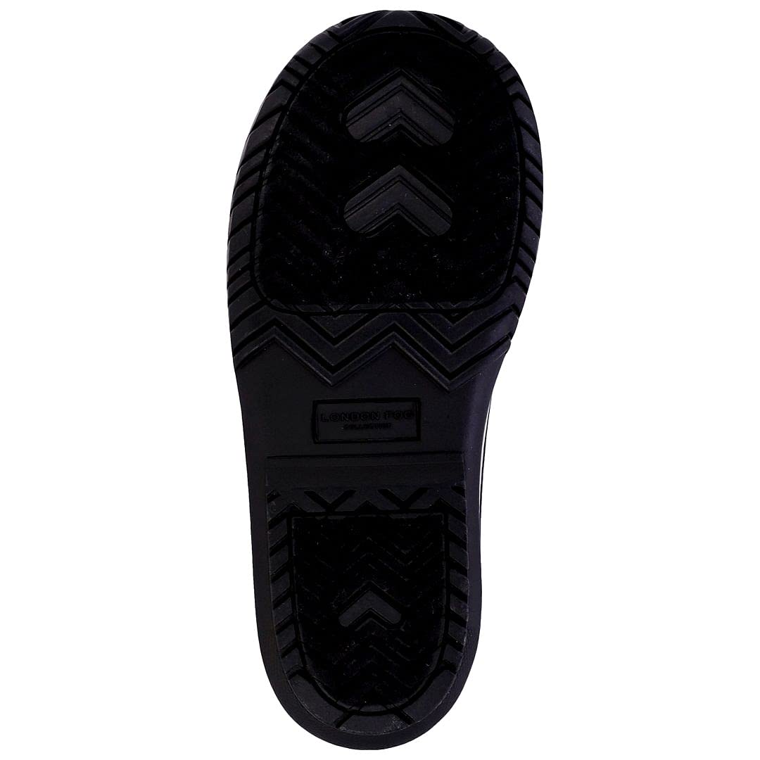LONDON FOG Unisex Moorgate Cold Weather Warm Lined Snow Boot black ivory 2