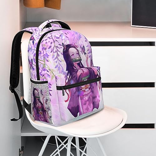 minsrate Cute Anime Backpack 3D Print Canvas Backpacs Large Capacity Multifunction Sports Travel Leisure Bag Daypack Gifts
