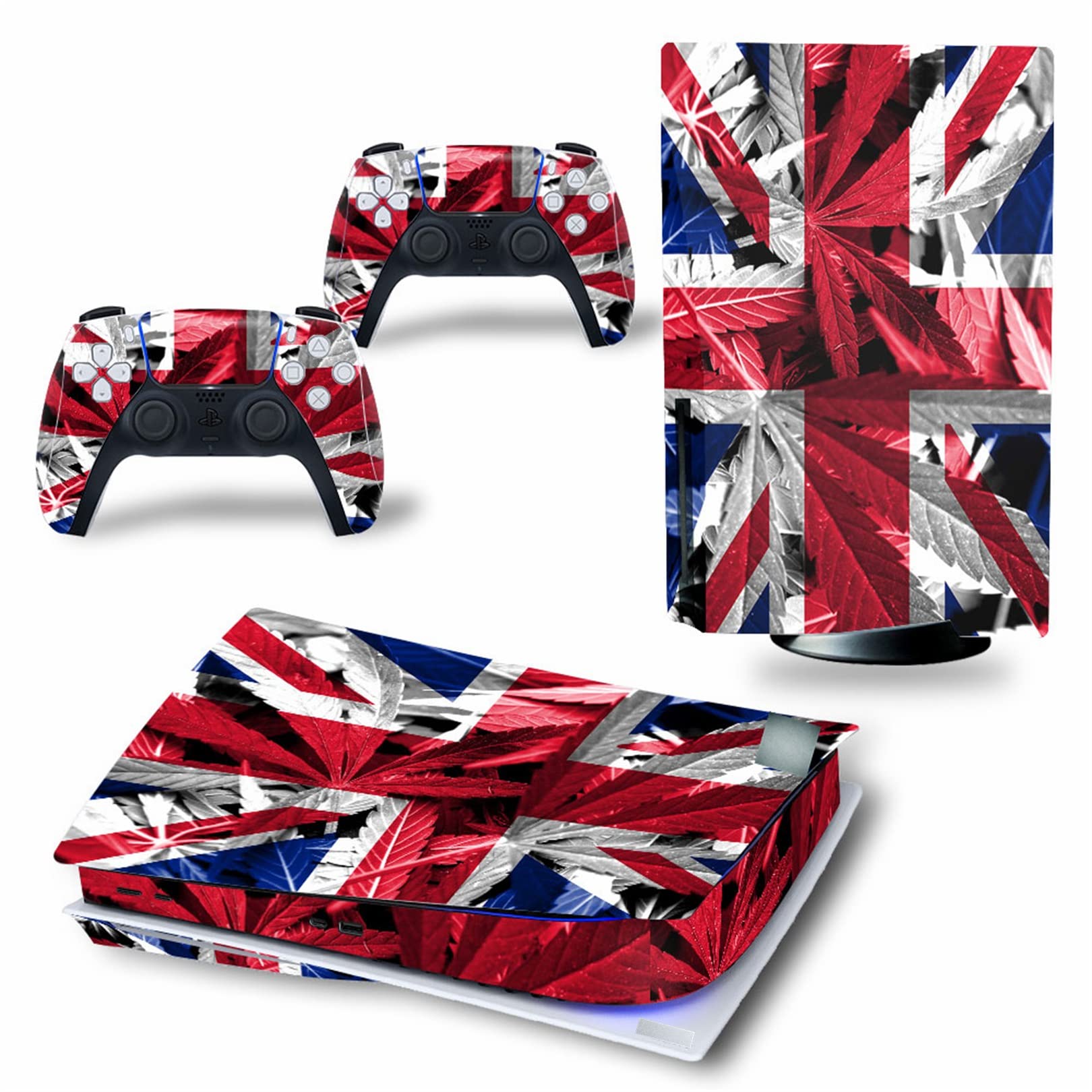 Top factory BUCEN for PS5 Skin Disc Edition & Digital Edition Console and Controller Vinyl Cover Skins Wraps Scratch Resistant, Compatible with for PS5 911500 Anti Scratch (Size : Digital Edition)