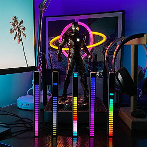 TEBASS Rhythm Light Bar, RGB Sound Control Music Rhythm Lights, High Sensitive Patented Noise Removal Software (Small32-A)