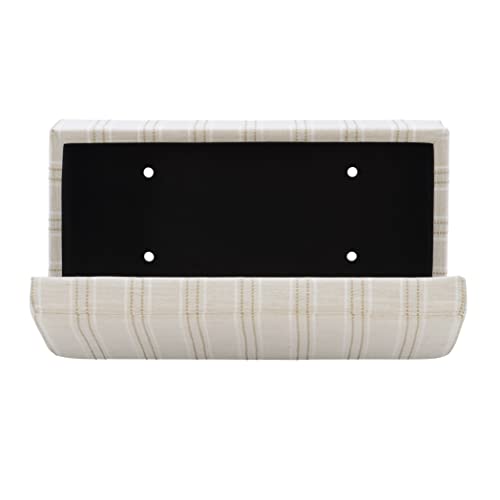 Linon Linen Stripe Upholstered Storage Stephanie Ottoman