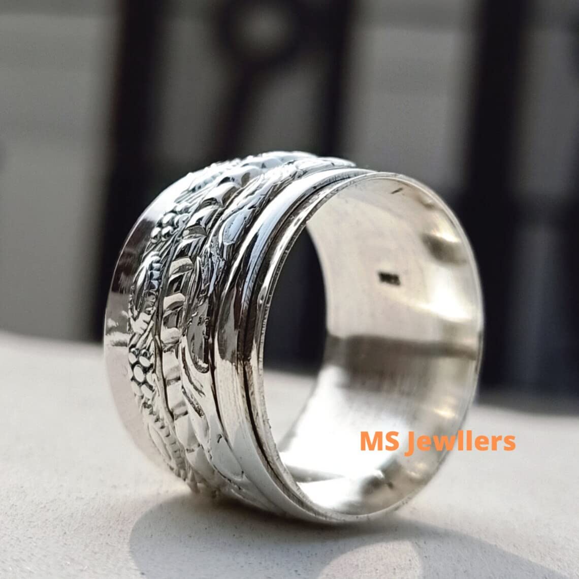 Spinner Ring-925 Sterling Silver Spinner Ring-Meditation Ring-Spinner Rings For Women-Bohemian Ring By SILVERJEWELRY (10 US)