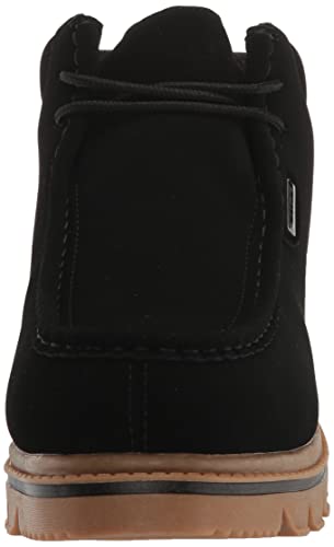 Lugz Men's Fringe Wide Boots, Black/Gum, 11 W