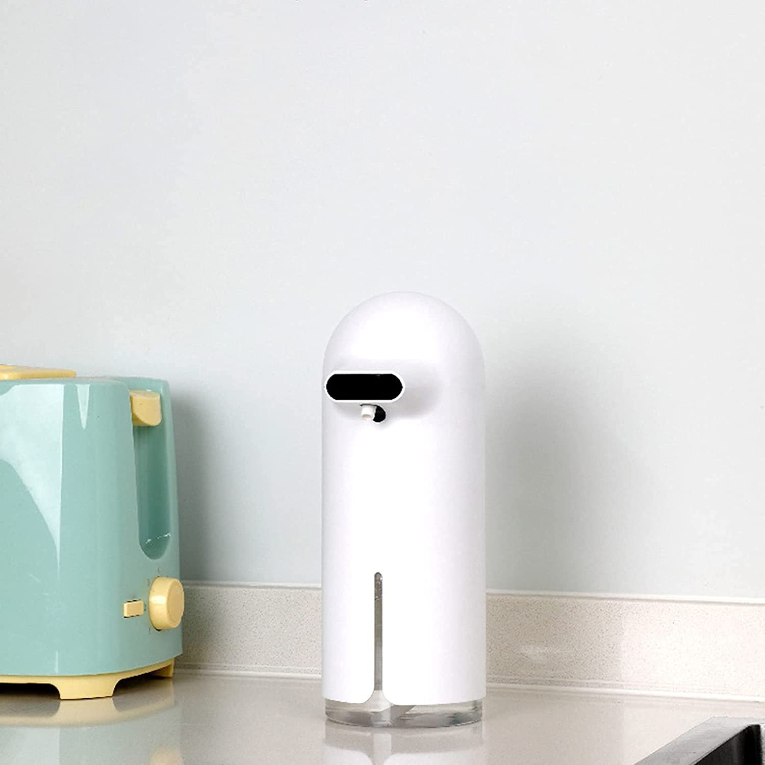 QZJLHH Touchless Soap Dispenser,350ml Automatic Countertop Foaming Soap Dispensers,Infrared Motion Sensor,Suitable for Bathroom Office (Color : Blue)