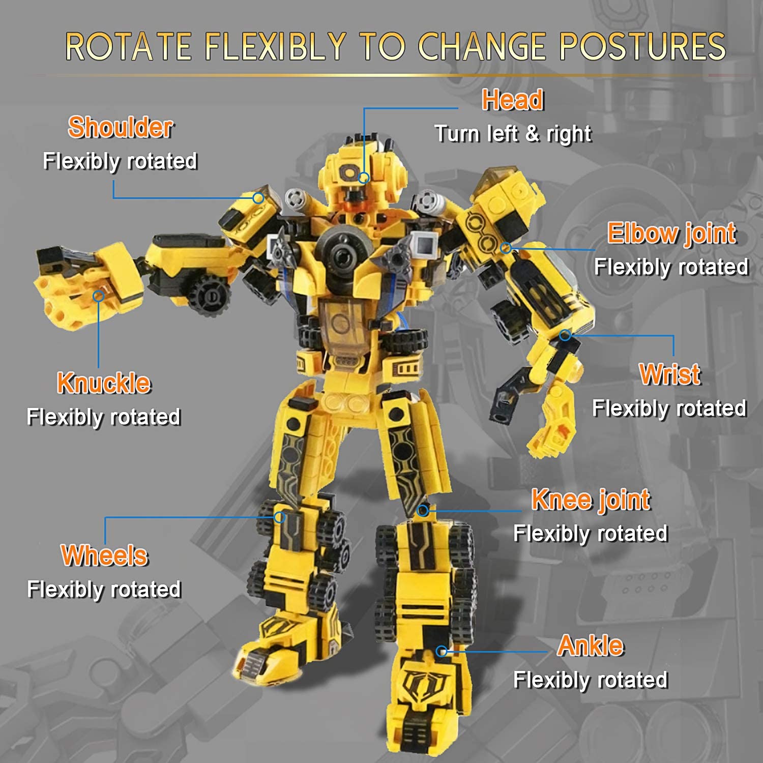 LUKAT Robot STEM Building Toys for 6 Year Old Boys, 573 pcs Construction Toy Engineering Building Bricks Construction Vehicles Kit Best Gift for Kids Age 6 7 8 9 10 11 Year Old 1