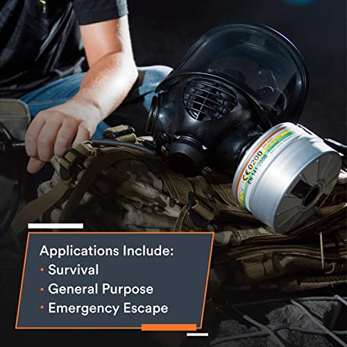 MIRA SAFETY M Certified CBRN Full Face Gas Mask Reusable Respirator Professional Grade (CM-6M Mask WITH Drinking System), 2 Piece Set