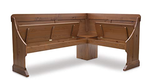 Linon Pine Breakfast Table and Bench Patrik Nook