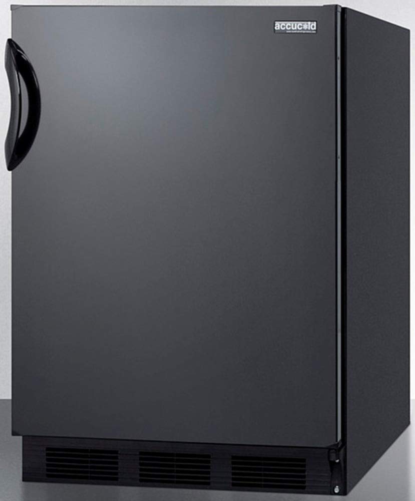 Summit Appliance AL752BK Freestanding ADA Compliant 24" Wide 5.5 Cu.Ft. All-Refrigerator for General Purpose Use with Door Liner, Auto Defrost Operation and Black Exterior