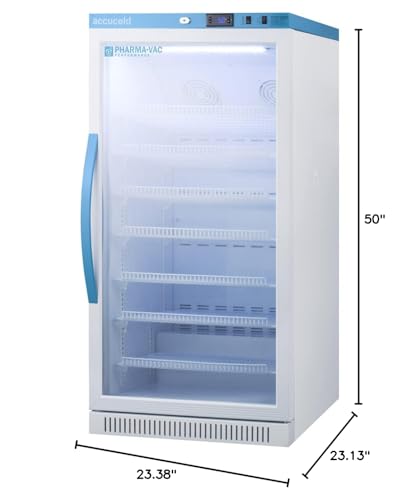 Summit Appliance ARS8PV Pharma-Vac Performance Series 8 Cu.Ft. Upright Vaccine All-refrigerator with Automatic Defrost, Factory-installed Lock, Digital Thermostat and White Cabinet