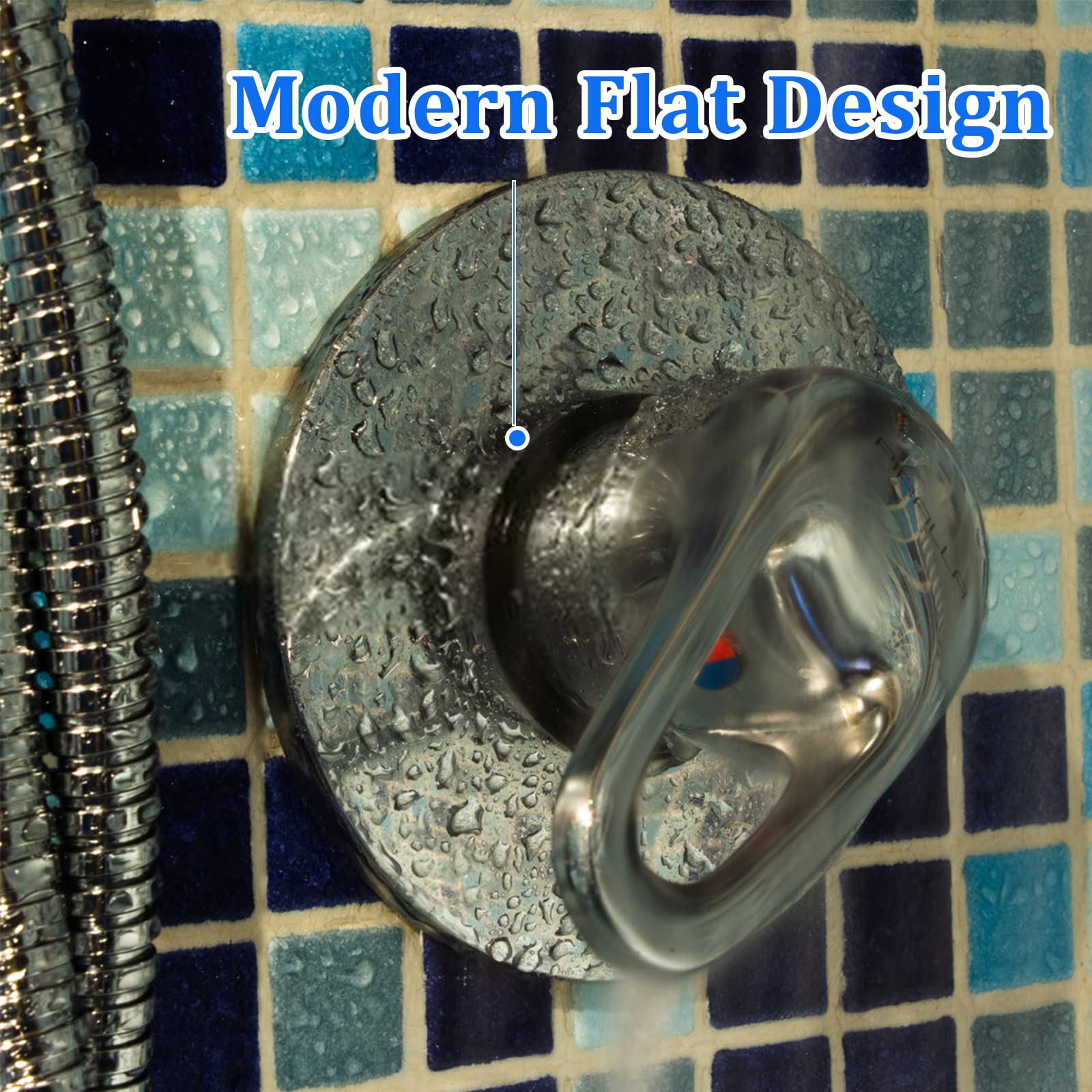 OPERMAXER 4 Inch Shower Arm Flange Oversized Plumbing Cover Plates, Universal Extra Large Replacement Escutcheon Cover Plate for Covering Gaps, Holes, Fits All Standard 1/2" Pipes, Chrome(1 PACK)