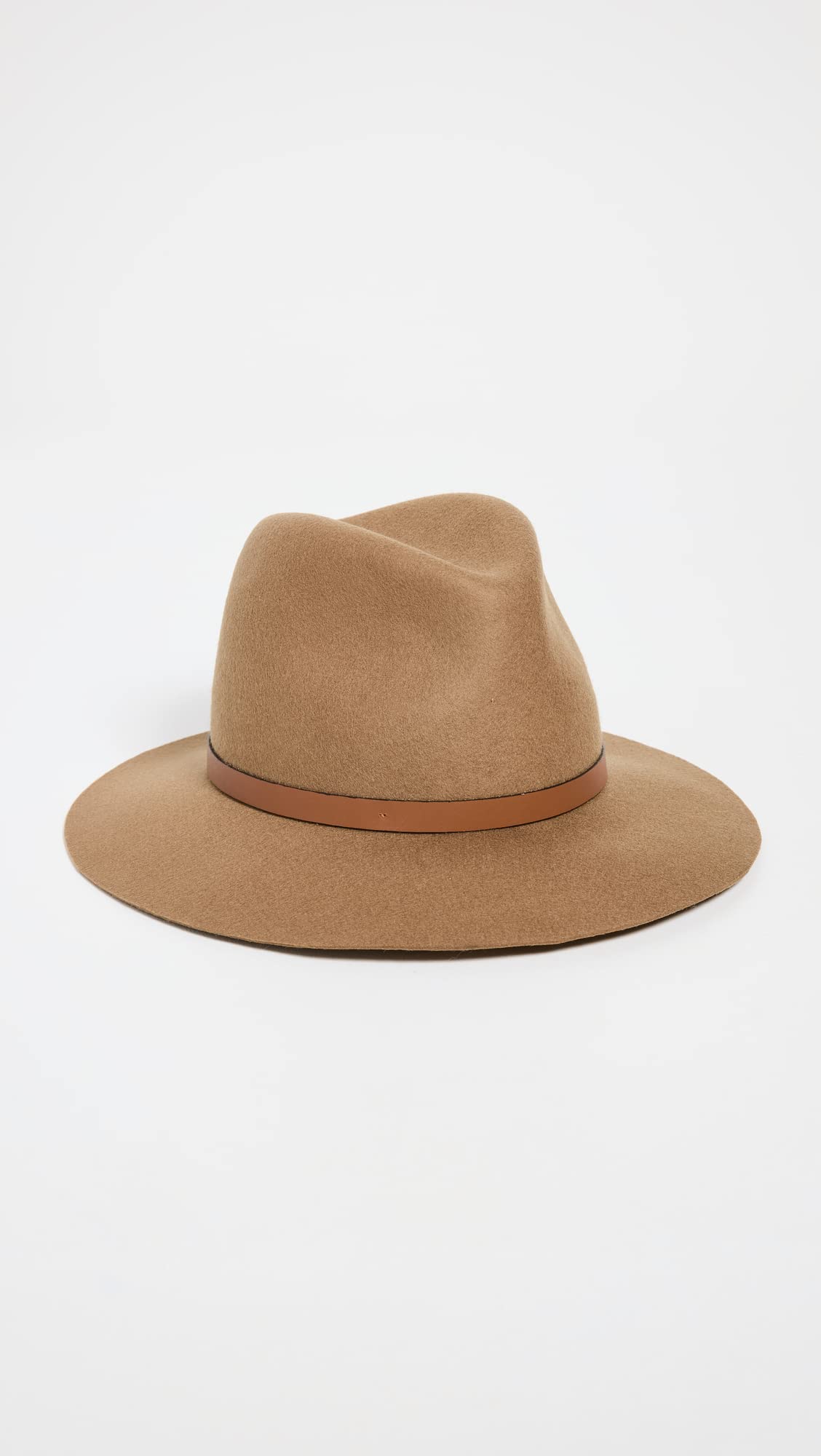 rag & bone Women's Floppy Brim Fedora, Camel, Tan, L