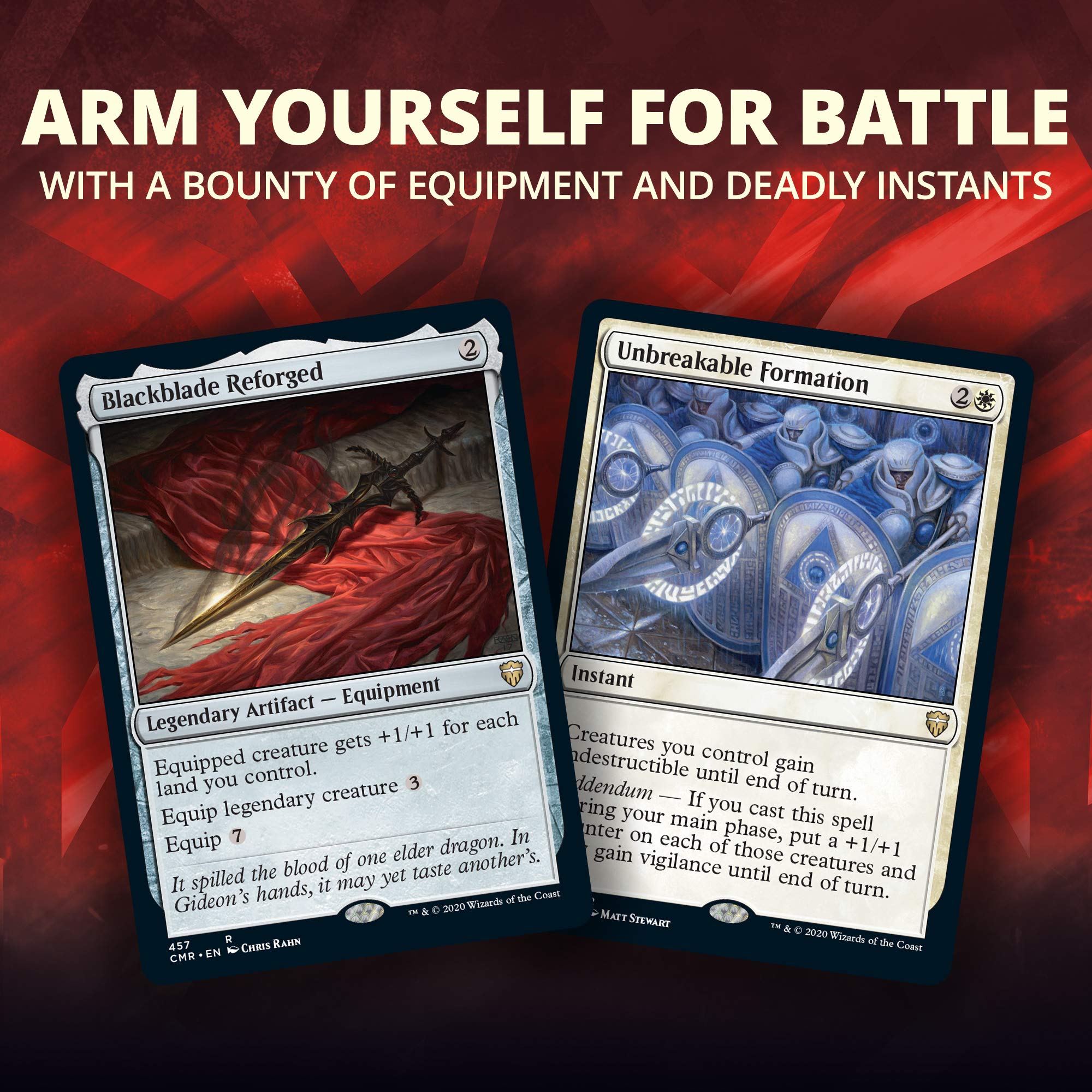 Magic: The Gathering Commander Legends β Arm for Battle | 100 Card Ready-to-Play Deck | 1 Foil Commander | Red-White, C78590000