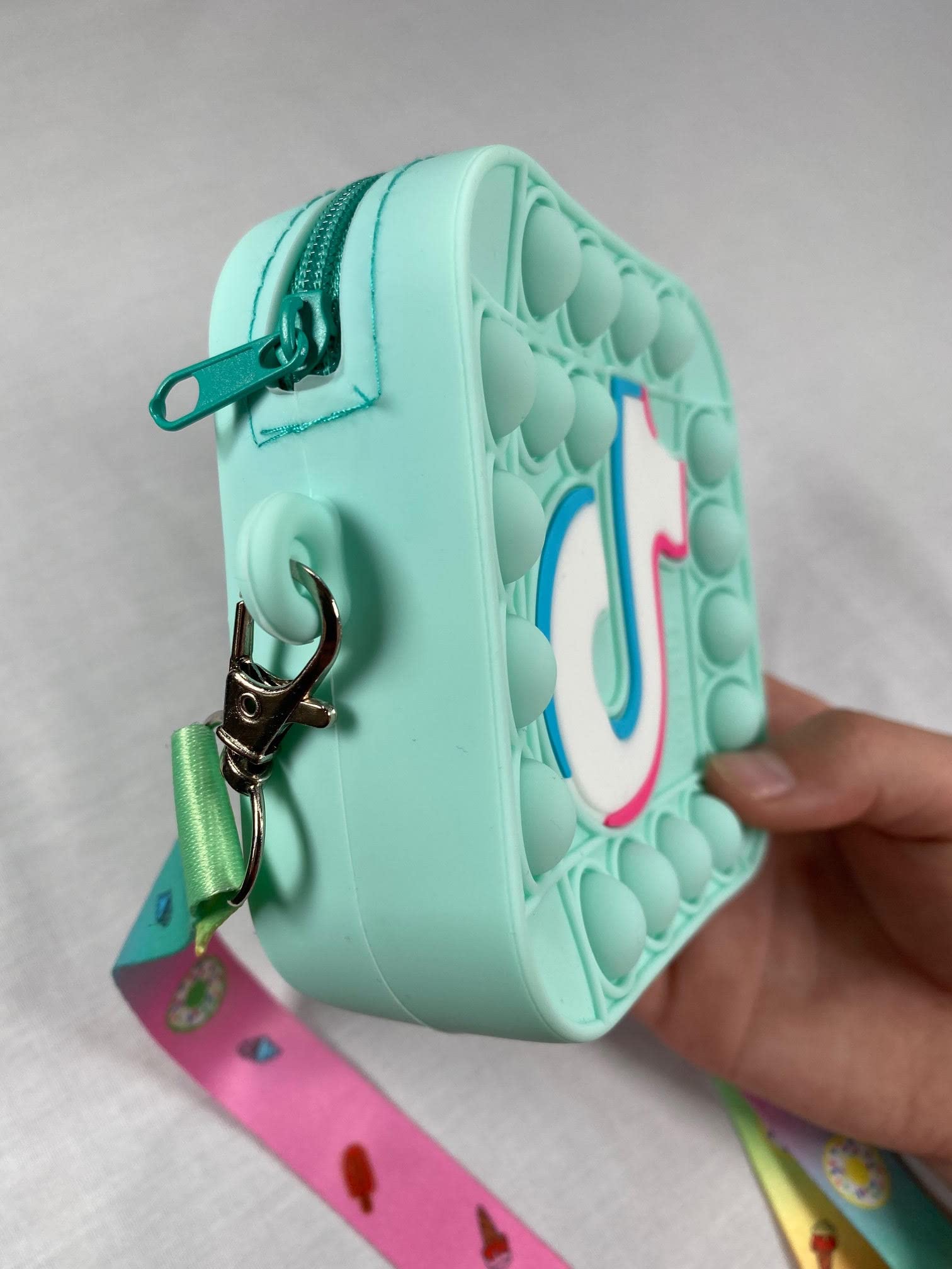 Taycia Fidgets n Fun TikTok Pop it Purse (Cyan), TI-F2002