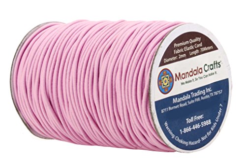 Mandala Crafts 2mm Elastic Cord for Bracelets Necklaces - 76 Yds Navy Blue Elastic String Stretchy Cord for Jewelry Making Beading - Round Stretch String for Sewing Crafting