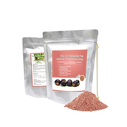 Mangosteen Peel Standardized Pure 100:1 Garcinia 6-10% Xanthone Mangostana Powder Extract 500g