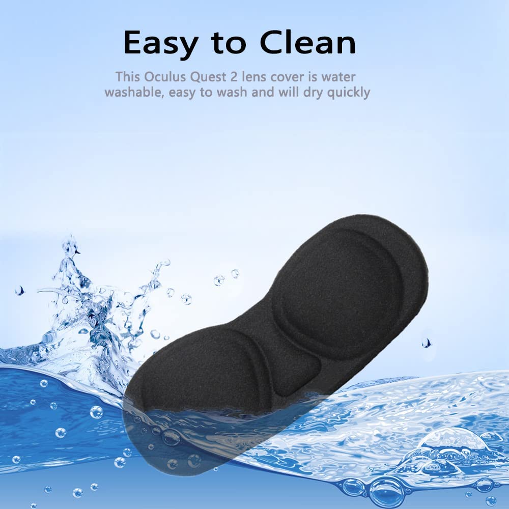 VR Face Cover and Lens Cover for Oculus Quest 2, VR Facial Interface Bracket Replacement, Anti-Light Leakage 5 in1 Accessories for Oculus Quest 2