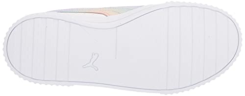 PUMA Carina Sneaker White Silver, 6 US Unisex Big Kid