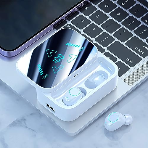 Yrmaups Bluetooth Headphones Wireless Earbuds, with 95Hr Running-Time Sports Ear Buds with 850mAh Digital Display Charging Case, IPX4 Water Proof, with Micro Cordless Earphone
