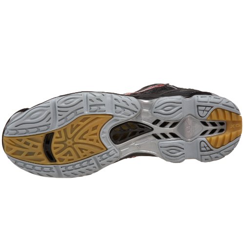 Mizuno Men's Wave Tornado 5 Volleyball Shoe, Black/Red/Silver