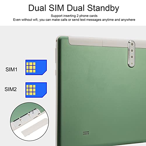 Tablet PC, 128GB Extended Storage T10W 10.1 Inch Tablet For Android 12 Calling (US Plug)