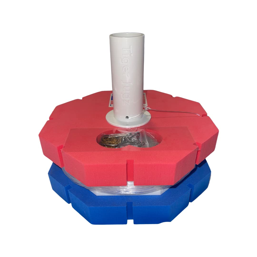 Tiger Jugz - Fishing Jugs Terminal Tackle - The first stackable, strike indicating, depth adjustable, grab and reel fishing jugs