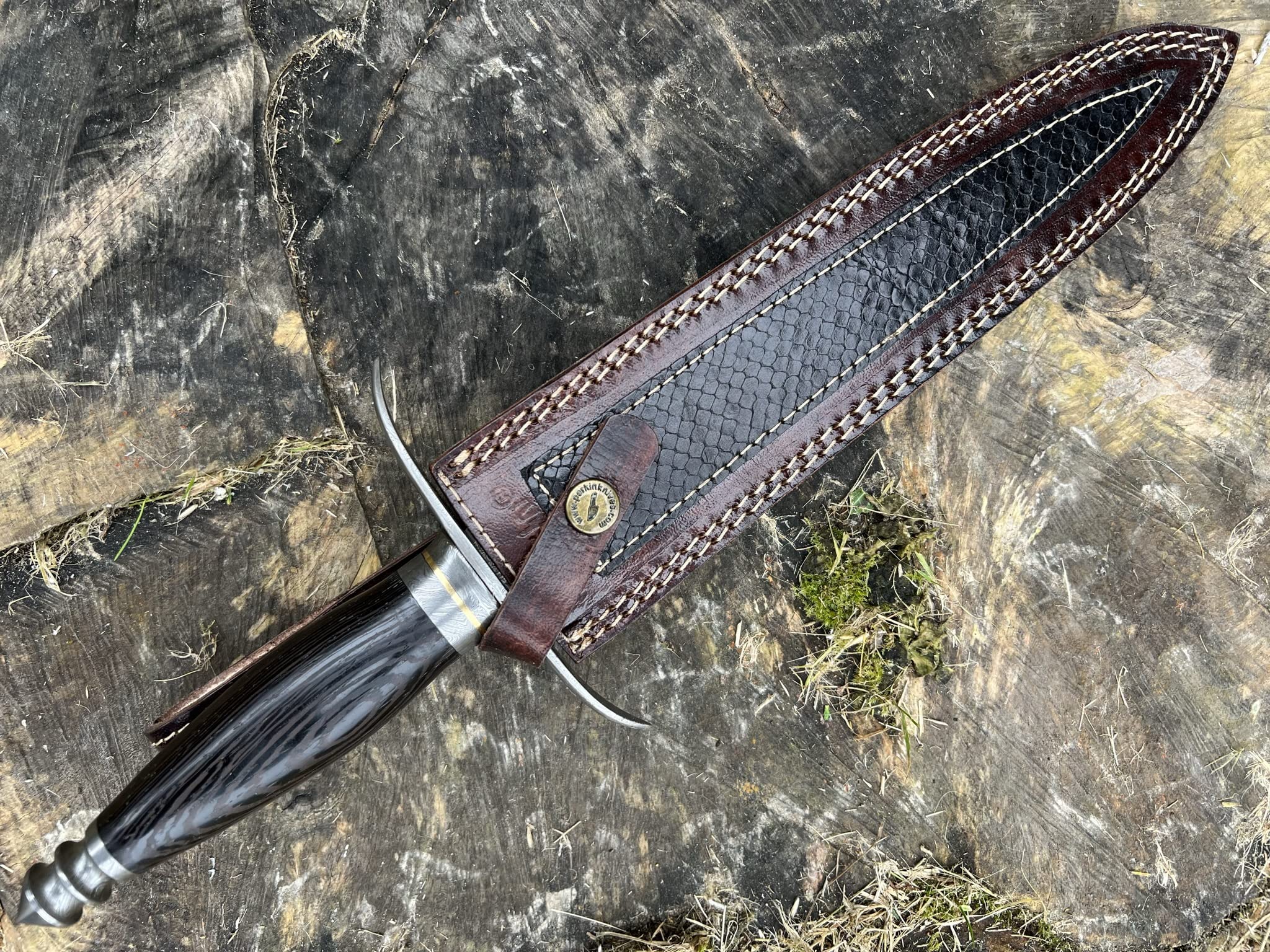 Perkin Damascus Steel Hunting Knife Handmade Knife Knives One Kind of Knife