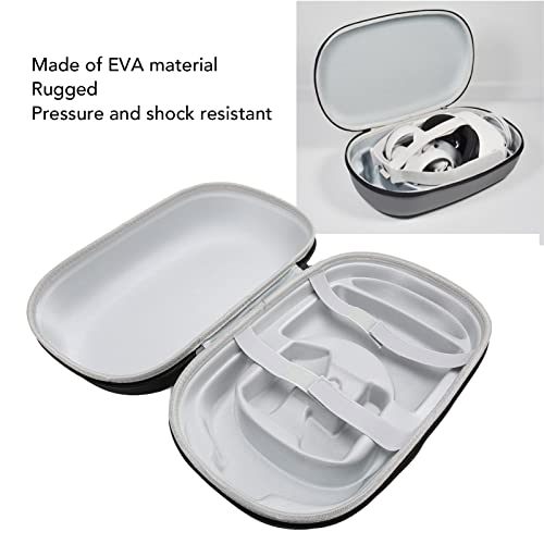 VR Headset Case, EVA Inner VR Gaming Headset Hard Carring Case Crush Resistance Protective Stylish for Controller Accessories for Travel