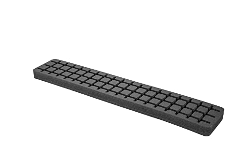 Polar Whale Bar Mat Durable Black Foam Modern Drip Spill Tray for Bar Home Kitchen Club Party Serving Rack Cocktail Professional Drink Mixing Bartender Service Non-Slip Non-Scratch 24 x 4.25 Inches