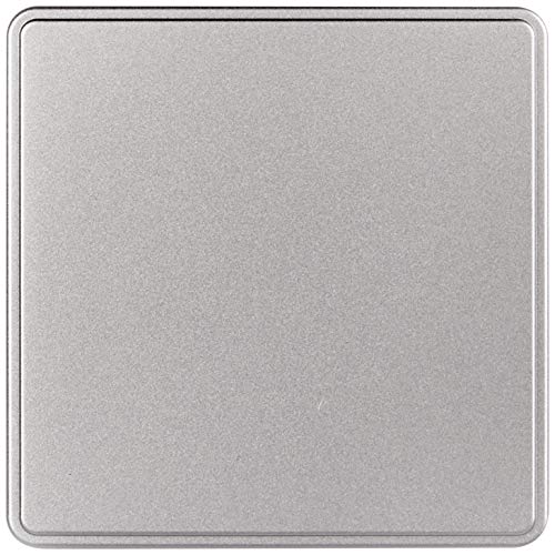 MK (ELECTRIC) Dimensions 1 Gang Light Silver Synthetic Finish Blank Frontplate White