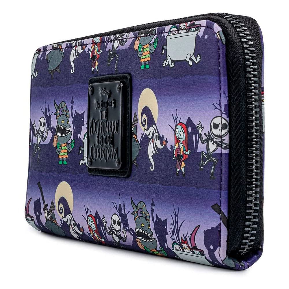 Loungefly POP Disney Nightmare Before Christmas Halloween Line Zip Around Wallet