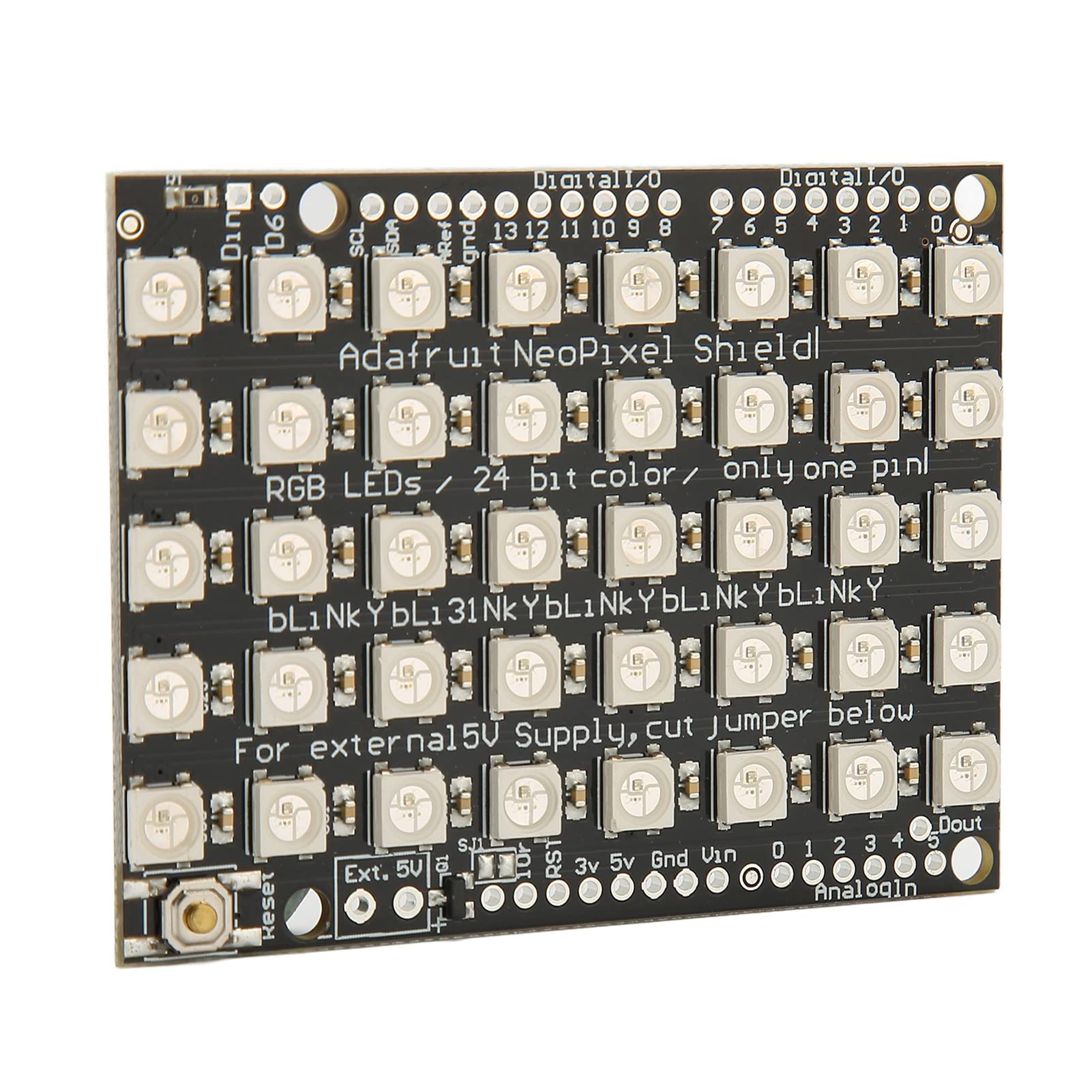 VINGVO Color Light Development Board, Easy Install WS2812B 5050 RGB LED Integrated Driver 800 Kbps Transmission Speed Practical for Hotel