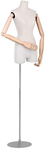 Mannequin Dress Form Torso Mannequin Torso Female Tailors Dummy Mannequin Dressmakers Dummies Fashion Students Display Bust Adjustable for Apparel Jewelry Display Stand (