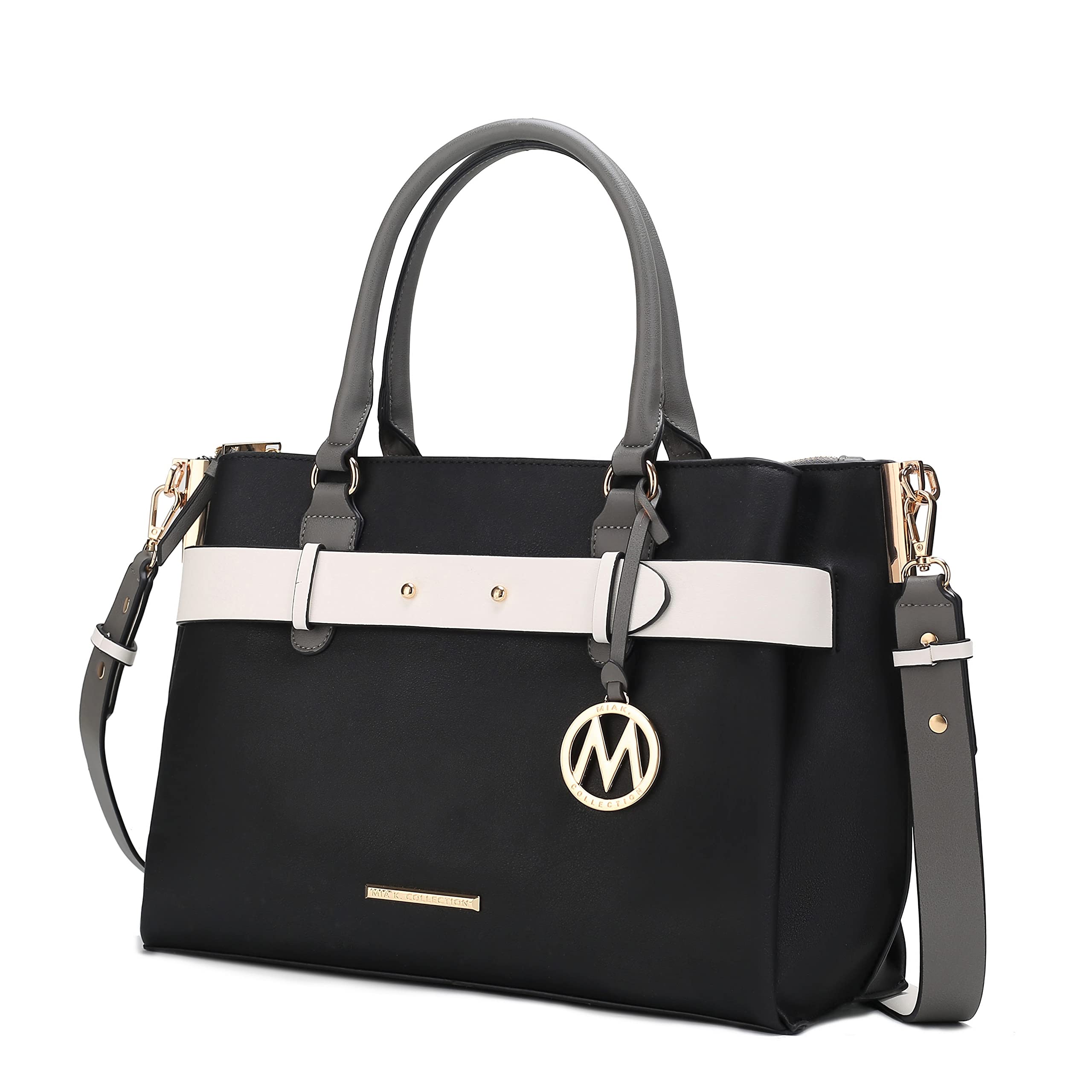 MKF Collection Millie Satchel Crossbody Shoulder Strap Bag by Mia K. Purple