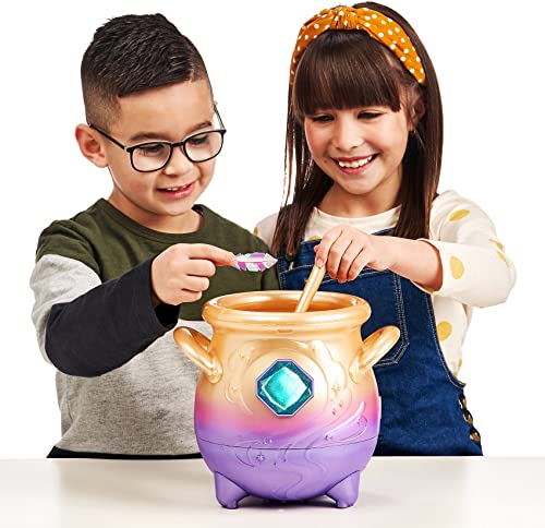 Magic Mixies Magical Misting Cauldron with Interactive 8 inch Blue Plush Toy and 50+ Sounds and Reactions, Multicolor