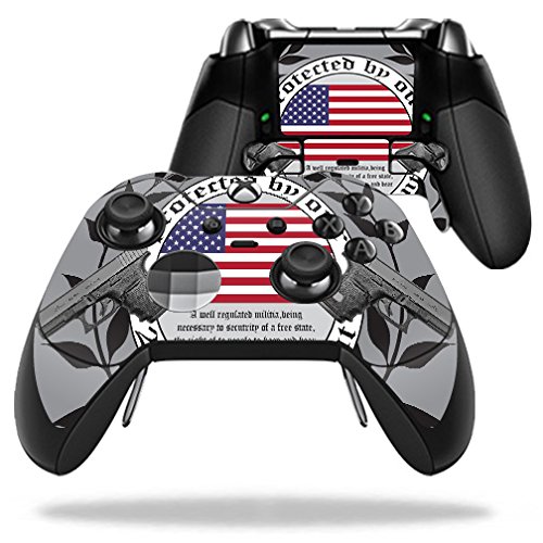 MightySkins Skin Compatible with Microsoft Xbox One Elite Controller - 2nd Amendment | Protective, Durable, and Unique Vinyl wrap Cover | Easy to Apply, Remove, and Change Styles | Made in The USA