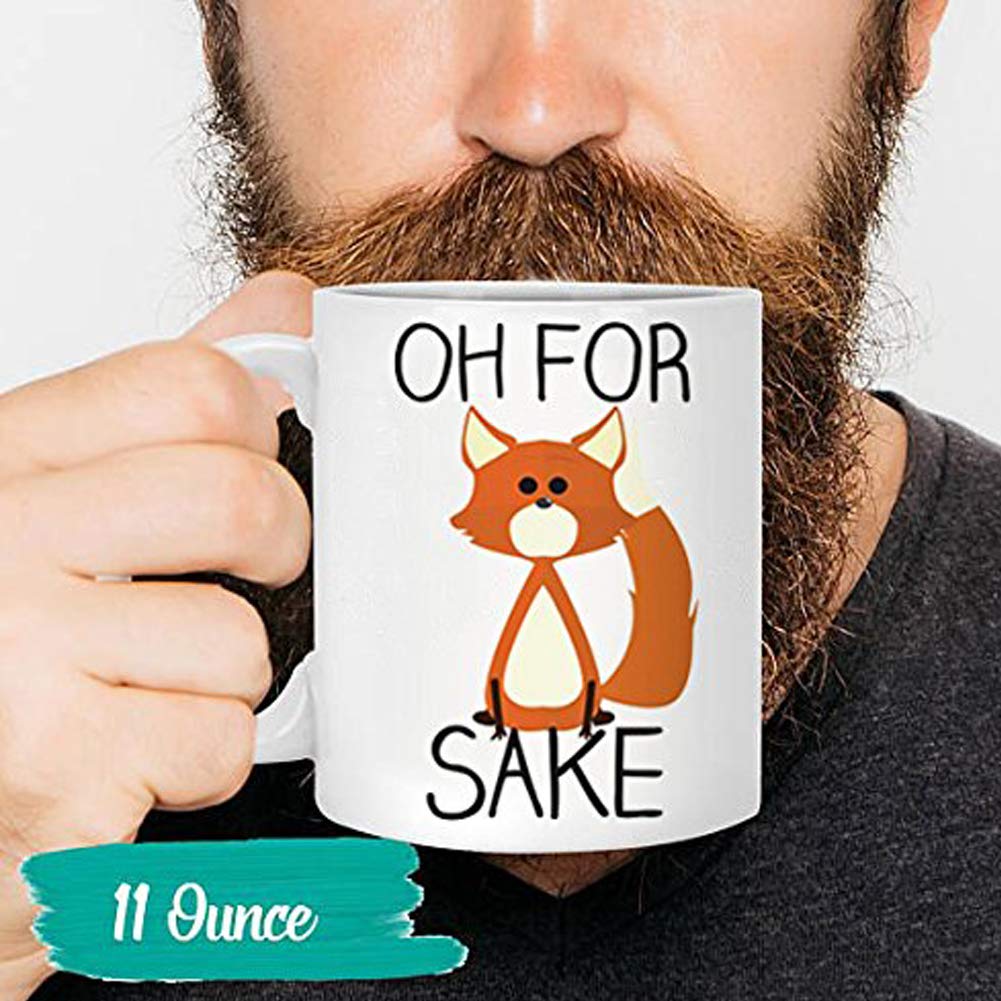 OKSANO Mug for Women Coffee Mug, Fox Coffee Mug Novelty Mug Cute Novelty Cup Funny White Mug, Coffee Ceramic Mug, Lovers Coffee Mug Fox Mug Christmas Valentine's Day Gifts