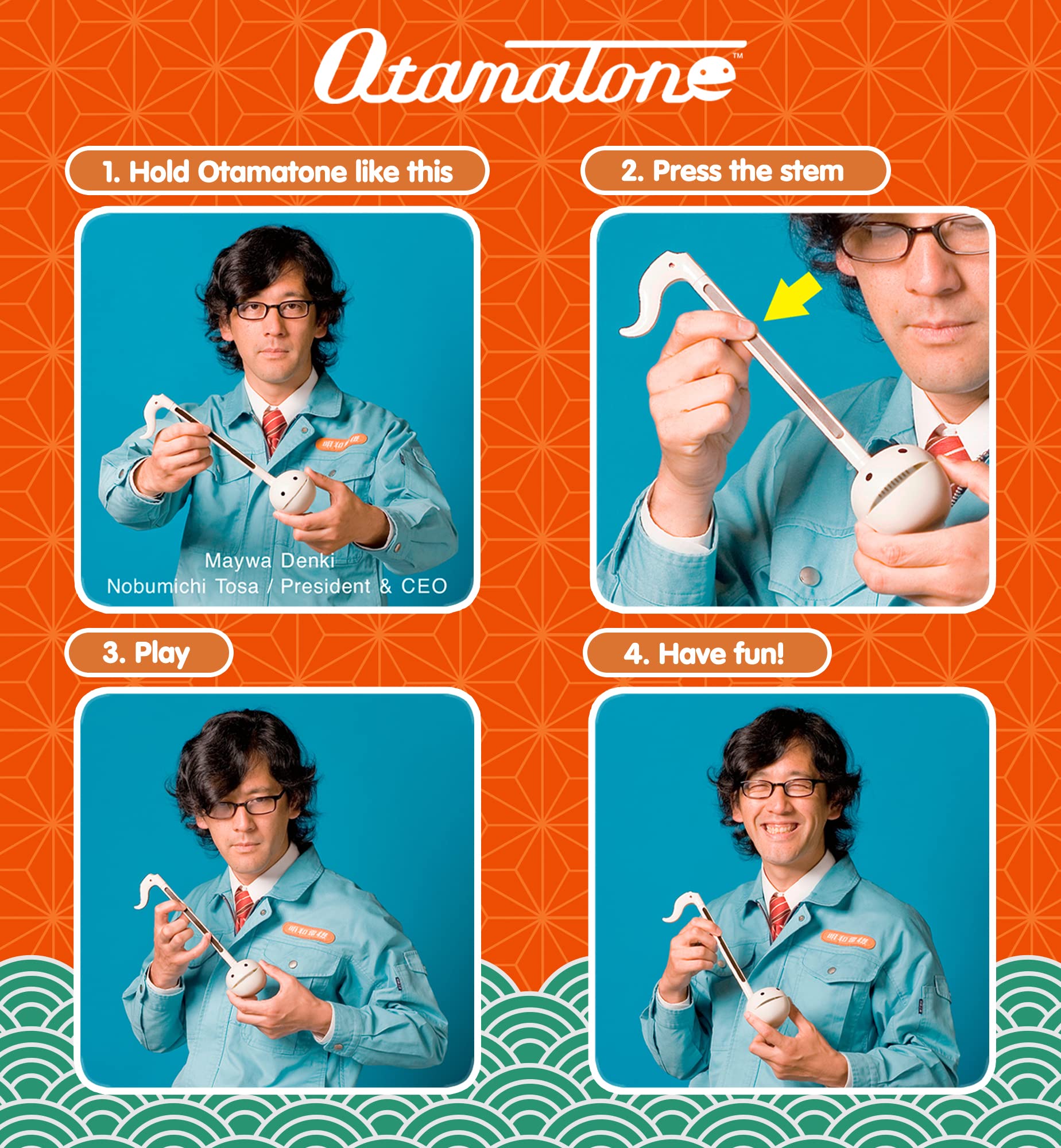 Otamatone [Original Series Kabuki Japanese Character Electronic Musical Instrument Portable Synthesizer from Japan by Cube/Maywa Denki