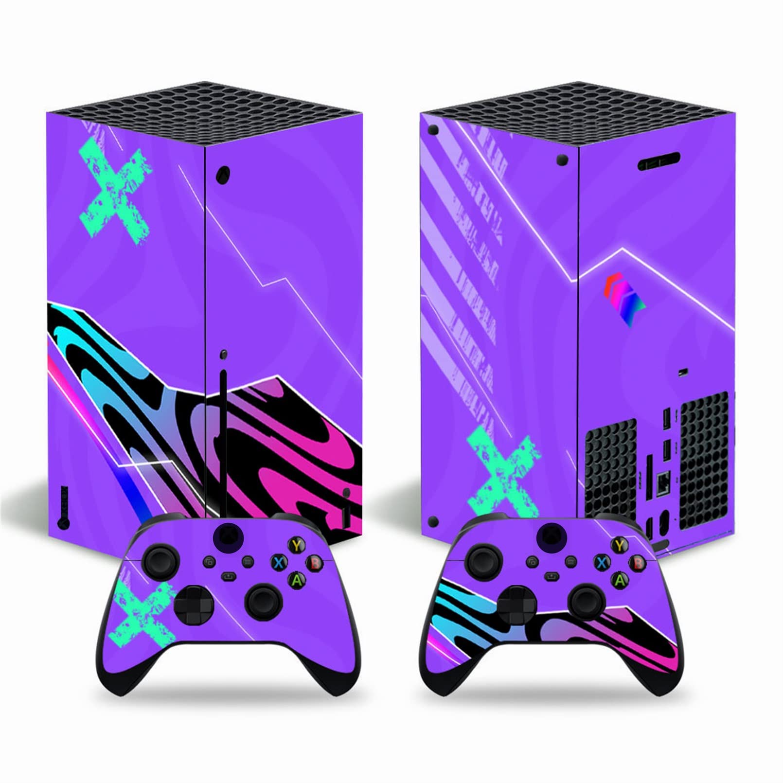 Top factory Skin Decal Protective Vinyl Skin Decal Cover for Series X Console Skins Wrap Sticker with Two Free Wireless Controller Decals 23763 Decal
