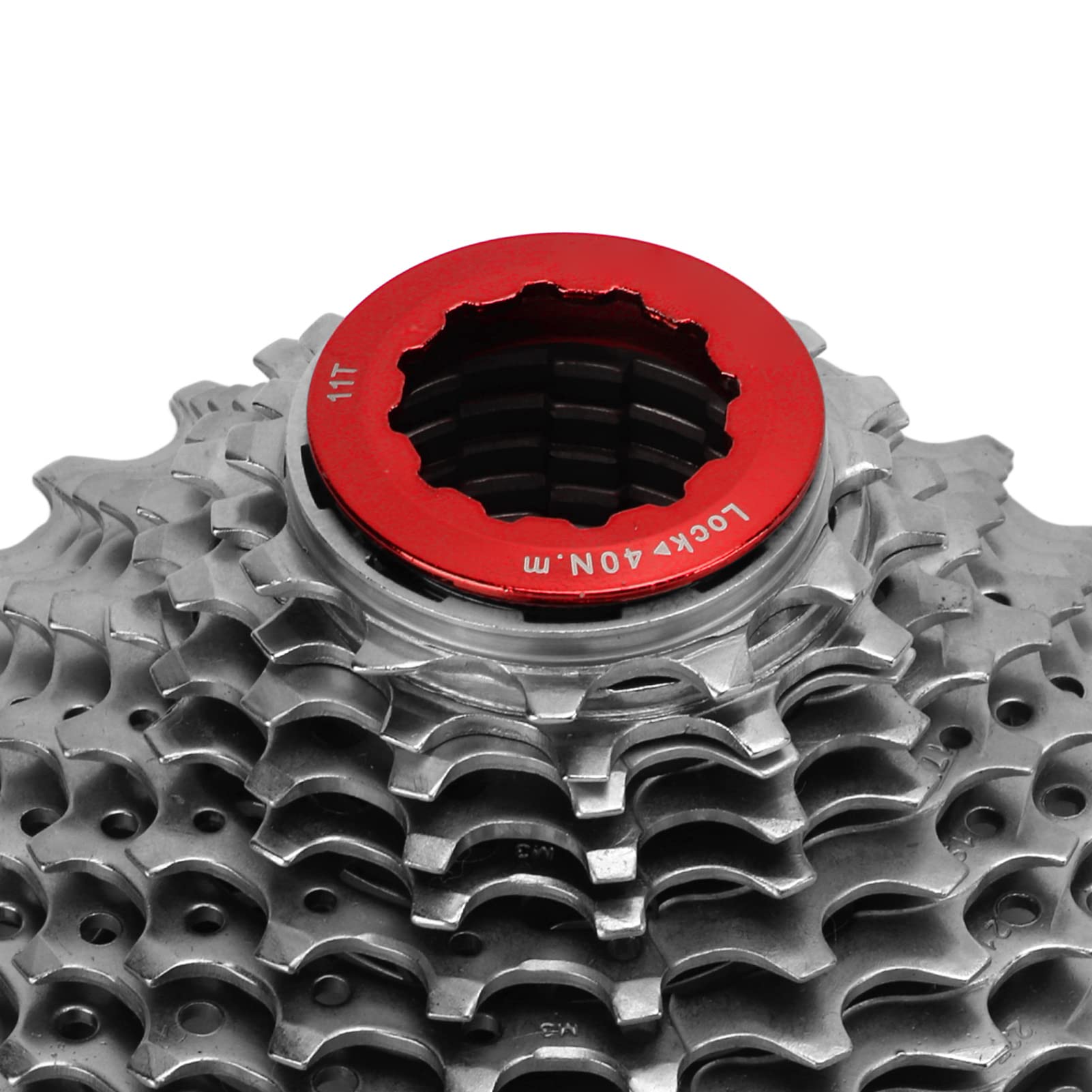 Shanrya 10 Speed Cassette, Hollow Bike Cassette High Accuracy Noise Free for Road Bicycle