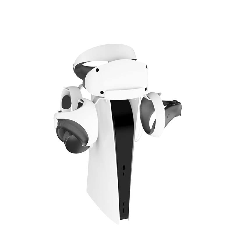 VR Storage Stand Bracket for PS VR2,VR Headset & Controllers Holder Display Station with Charging Cable,Settled on The ππ5 Console,VR Accessories