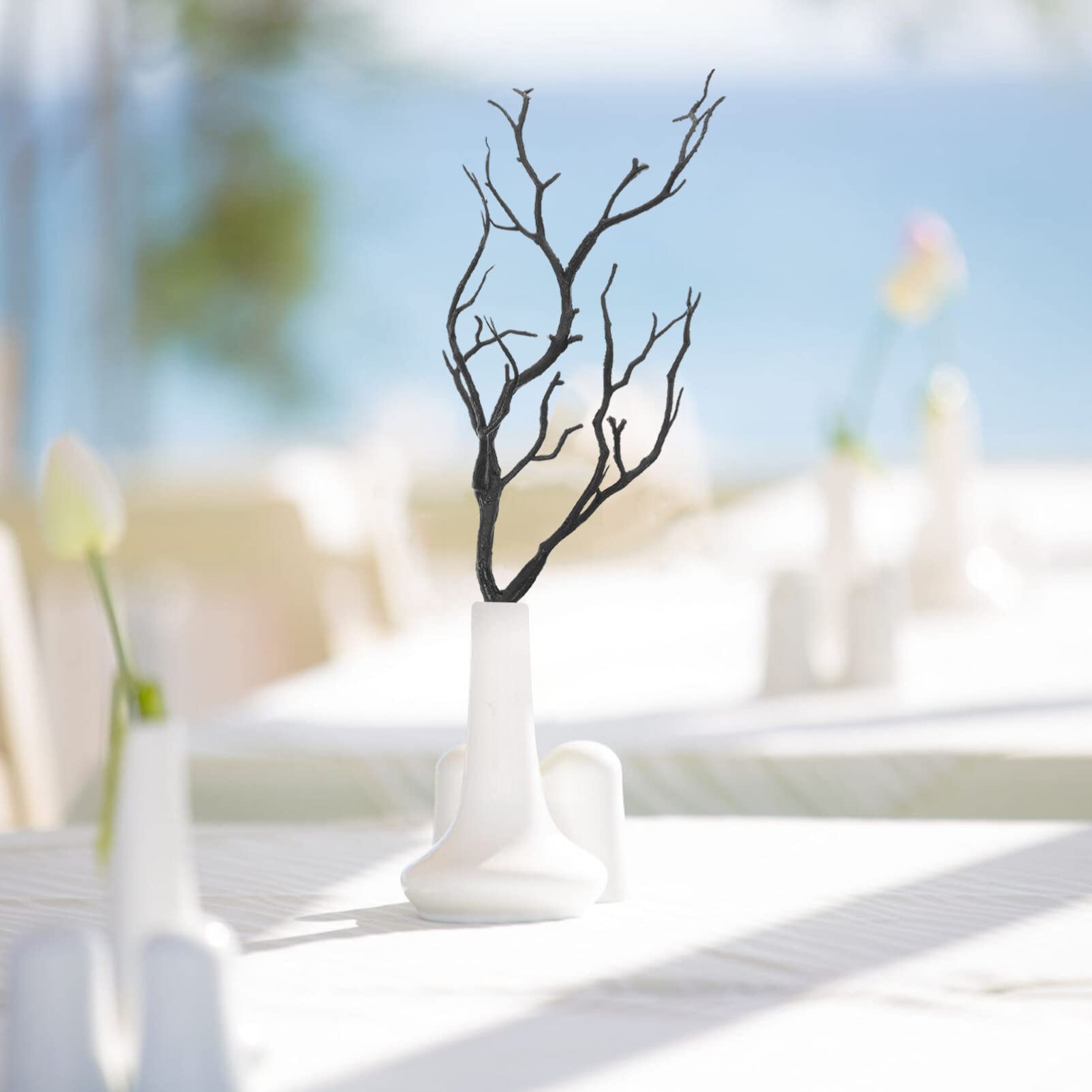 MAGICLULU Decorative Tree Branches 4pcs Plastic Artificial Dry Plant Tree Branch Antler Dried Branches Decorative Plant Twigs Branch Manzanita Trees Vase Decor