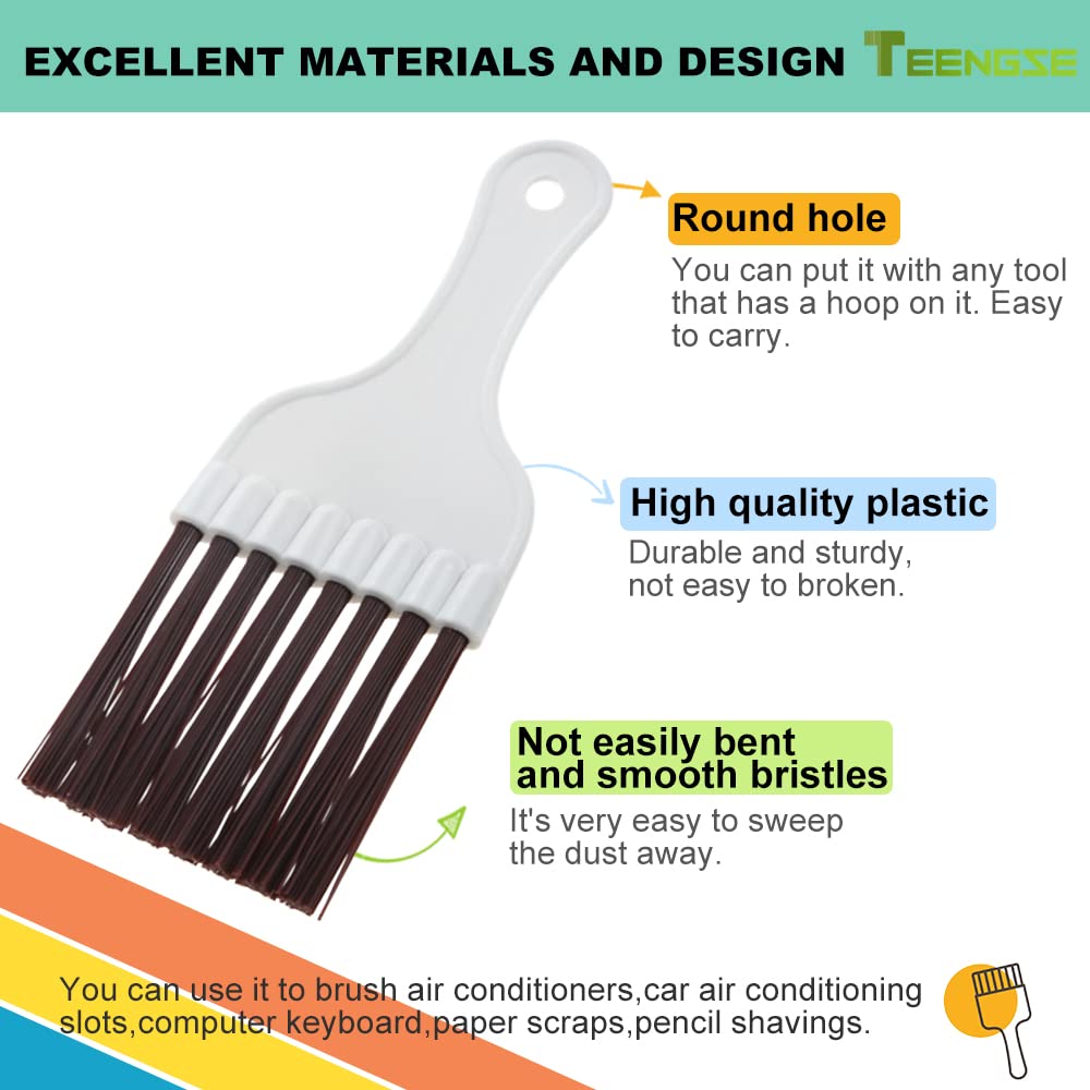 TEENGSE FCR6 Fin Comb Tool Set, 2PCS Air Condenser Fin Cleaning Brush, Steel AC Evaporator Comb, Prolonging Service Life and Increasing Efficiency