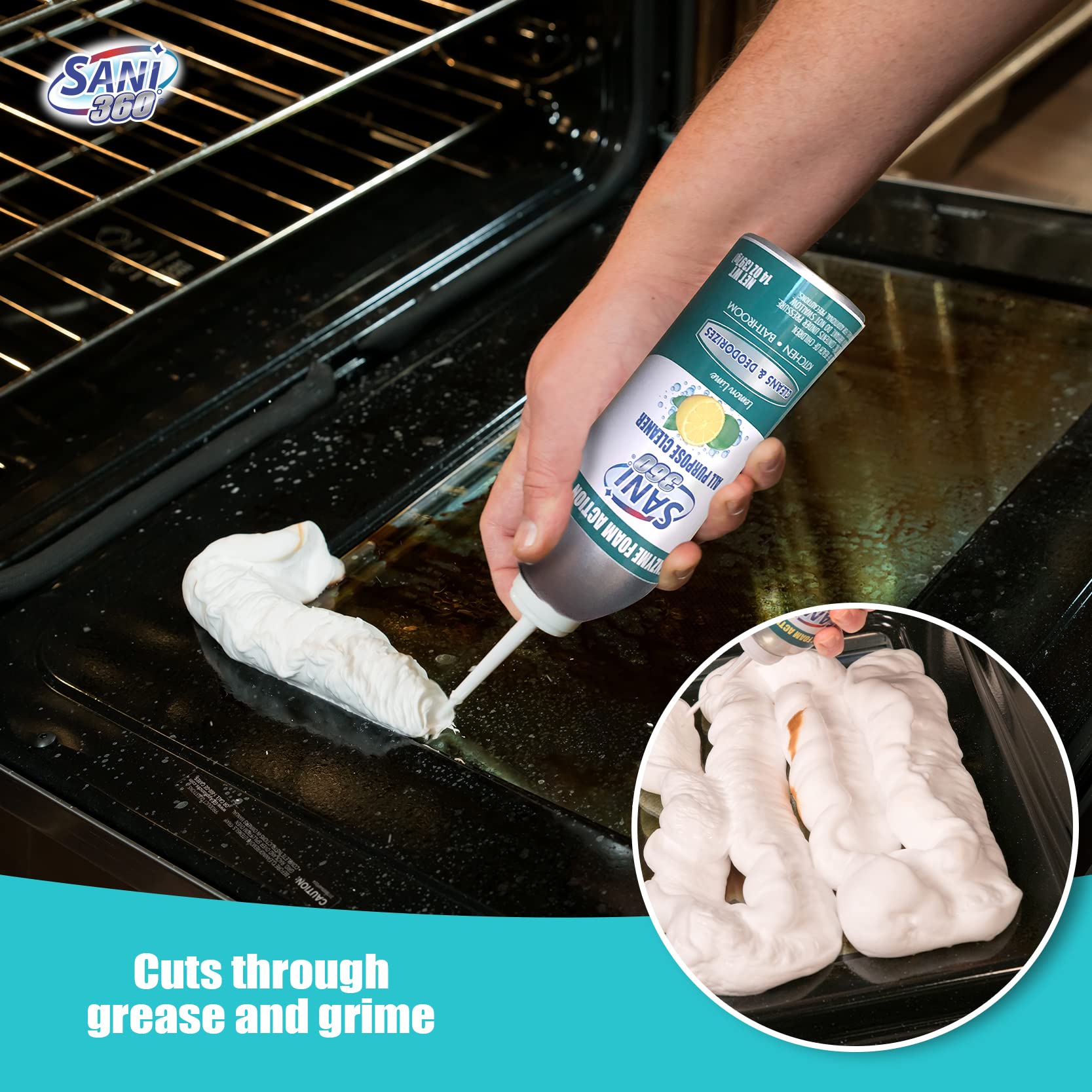 SANI 360° Sani Sticks All Purpose Cleaner, Enzyme Foam for Household Cleaning