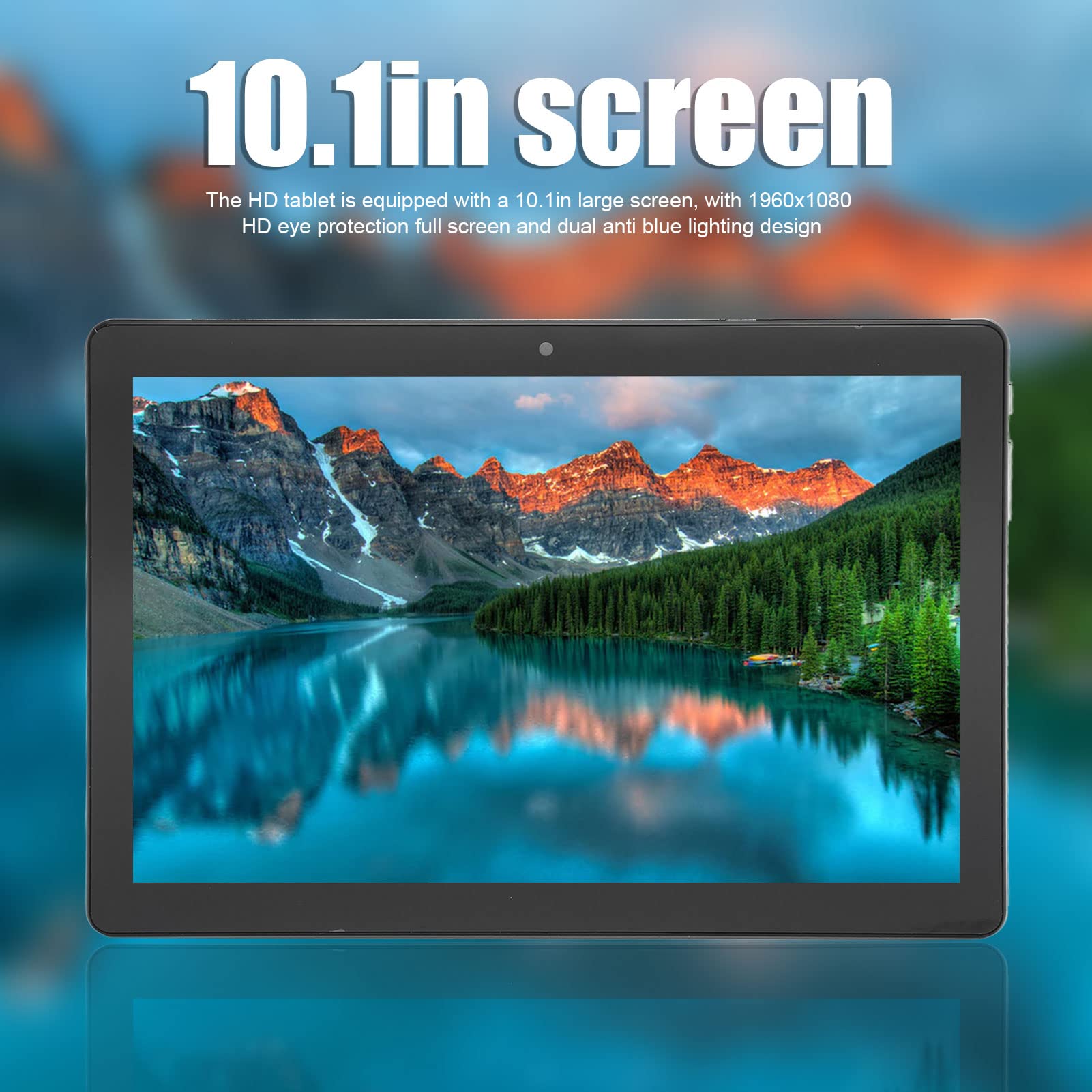 Tablet, 10.1 Inch Tablet 2.4G 5G WiFi 6G RAM 128G ROM 10.1 Inch 1960x1080 IPS for Home for Travel (Black)