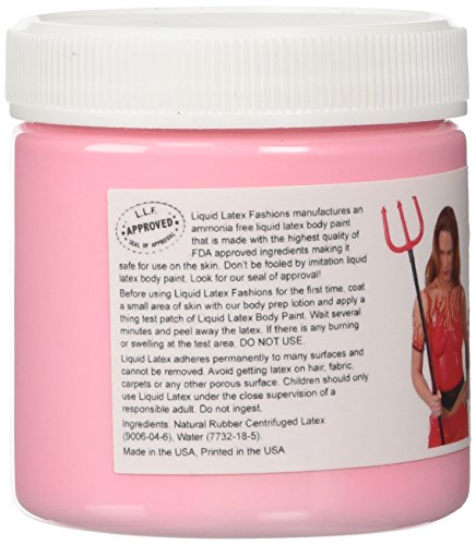 Pink 4 Oz - Liquid Latex Body Paint, Ammonia Free No Odor, Easy On and Off, Cosplay Makeup, Creates Professional Monster, Zombie Arts